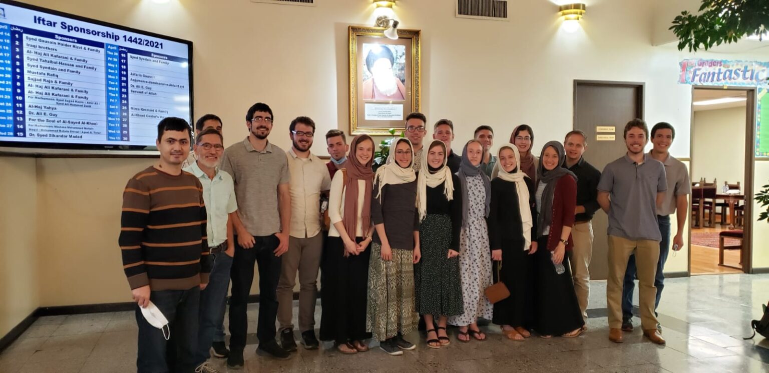 A group of university students in New York visited the Imam Al-Khoei ...